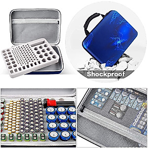Battery Organizer Storage Box, Garage Storage Containers Case Holder with Battery Checker Tester