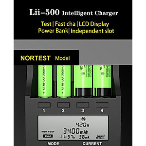 LiitoKala Lii-500 18650 Battery Charger Smart Universal Charger LCD Display for 26650 AA AAA Battery Touch Button LCD Display Test The Battery Capacit