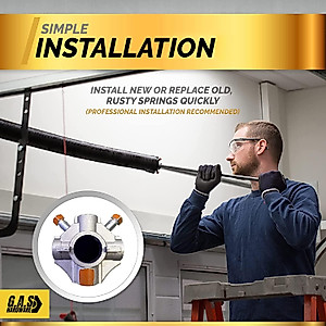 Premium Garage Door Torsion Springs - Pair (0.218 in. Wire x 2 in. D x 23.5 in. L) | Garage Door Spring Replacement for 7-8 Feet High Garage Doors (Right/Left)