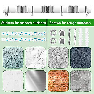 Kulemax Mop and Broom Holder Wall Mount Heavy Duty, Premium Stainless Steel Utility Rack for Tools Hanger, Metal Broom Closet Organizer for Home, Garage, even Outdoor