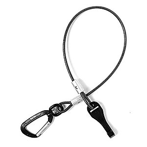 Mighty Paw Dog Seat Belt - Chew Proof Metal Pet Safety Belt, Steel Braided Vehicle Restraint, No Chew Tether Seatbelt with Rock Climbers Carabiner (Black, 60cm)