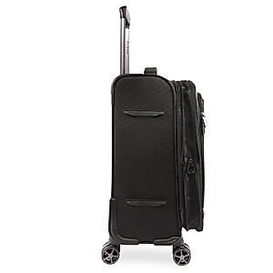Brookstone Luggage Elswood Spinner Suitcase, Black, Carry-On