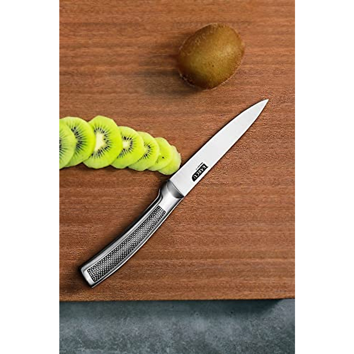 Knife Set, 14-Piece German Steel Kitchen Knife Block Sets with Built-in Sharpener, Rotating Block