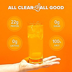 SEEQ Clear Whey Isolate Protein Powder, 22g Protein, Zero Lactose, Zero Sugar for Teens, Men, and Women, Healthy Juicy Protein with 25 Servings (Mango Pineapple)