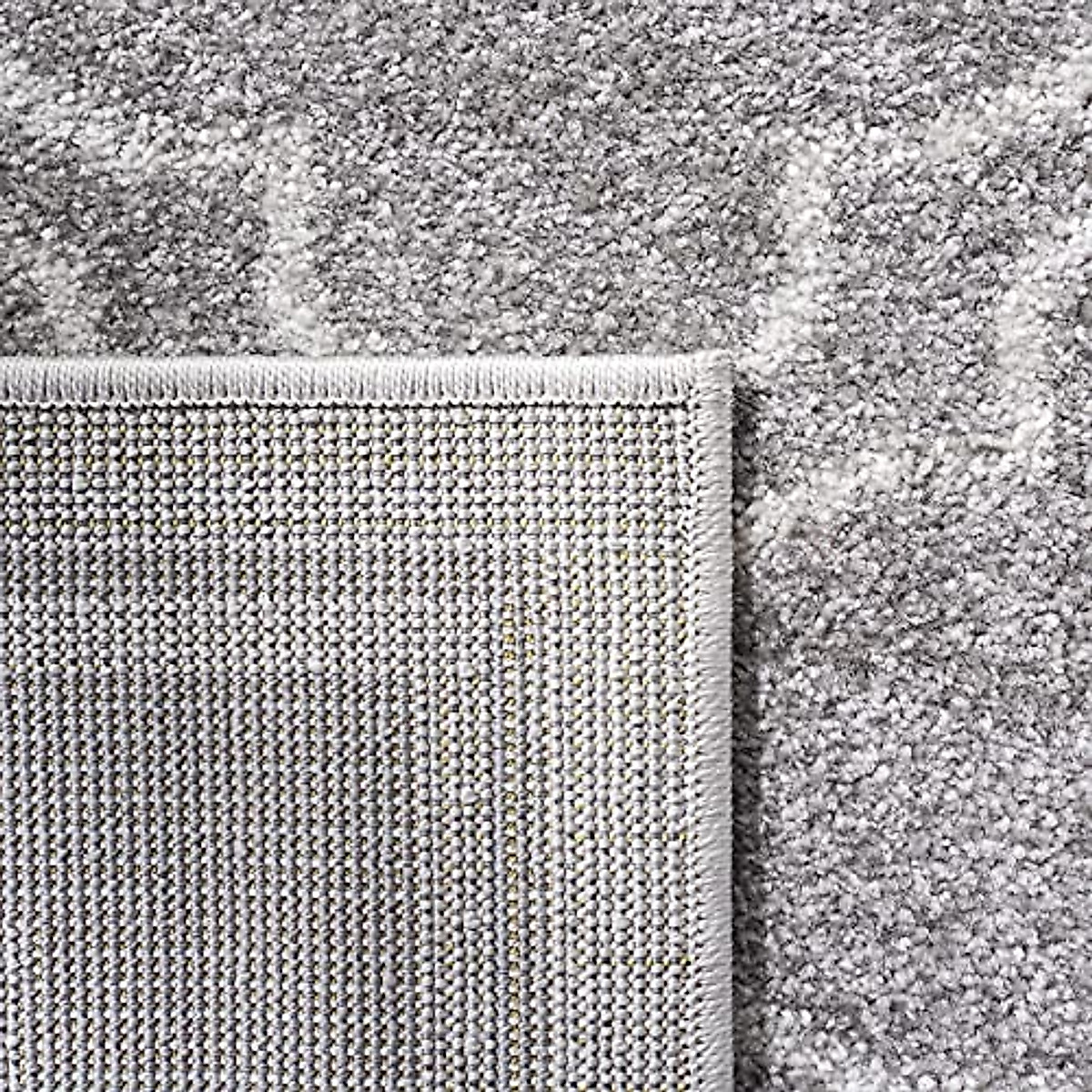 SAFAVIEH Amherst Collection Area Rug - 10' x 14', Grey & Light Grey, Moroccan Geometric Design, Non-Shedding & Easy Care, Ideal for High Traffic Areas in Living Room, Bedroom (AMT412C)