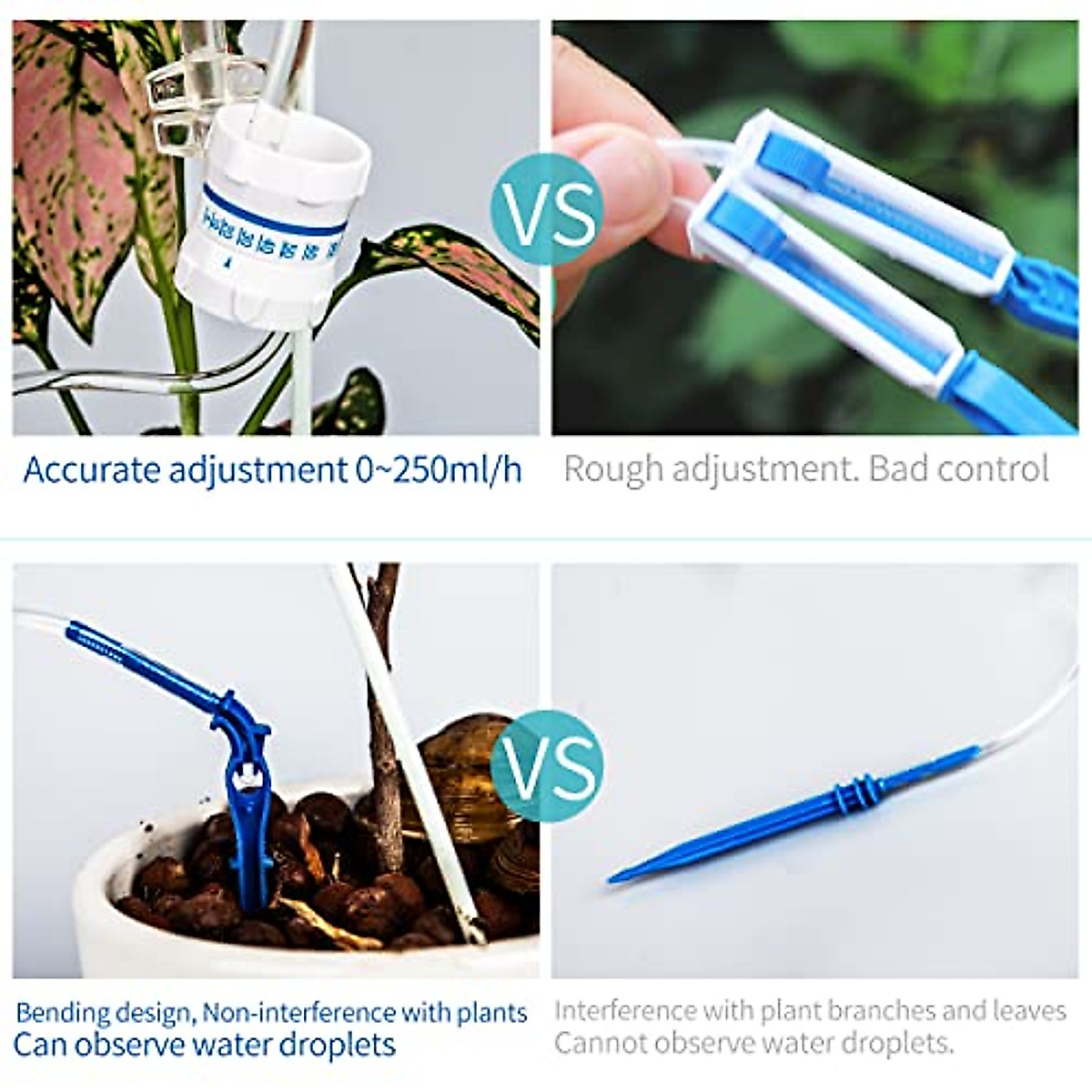 Drip Irrigation Kits, 500mL Bag Drip Watering System for Potted Plants with Adjustable Flow, Self Automatic Watering System for House Plants Flowers, Irrigation Device, Plant Waterer for Indoor Outdoor Gardening Plants