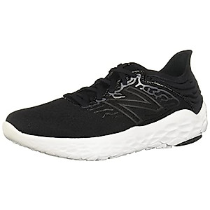New Balance Women's Fresh Foam Beacon V3 Running Shoe, Black/White, 6.5