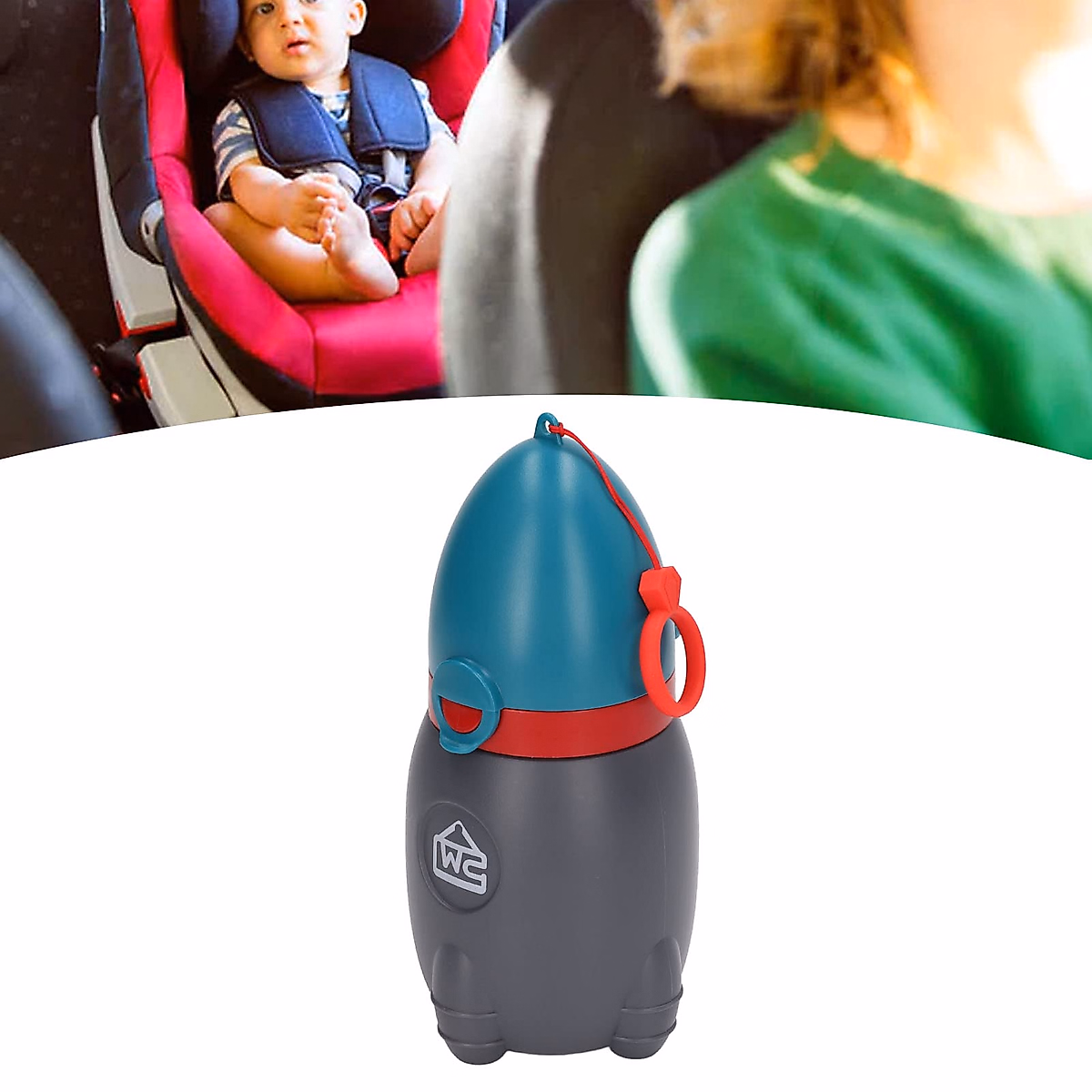 Portable Baby Child Potty Urinal Emergency Toilet, Pee Training Cup Good Sealing Cute Appearance Boys Potty Training Urinal for Home Car Travelling(Blue)