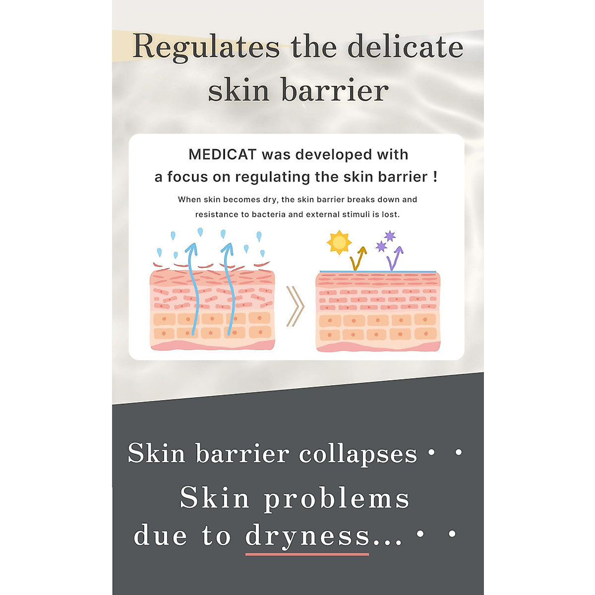 [Veterinarian and Pharmacist Supervision] MEDICAT Grooming Spray for Cats Scent Free Paw Pimples Brushing Dandruff Itchy Skin Roughness Dry Disinfectant Hair Loss Static Deodorant Moisturizer