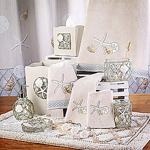 Avanti Linens - Decorative Tray, Resin Countertop Organizer, Beach Inspired Bathroom Accessories (Seaglass Collection)