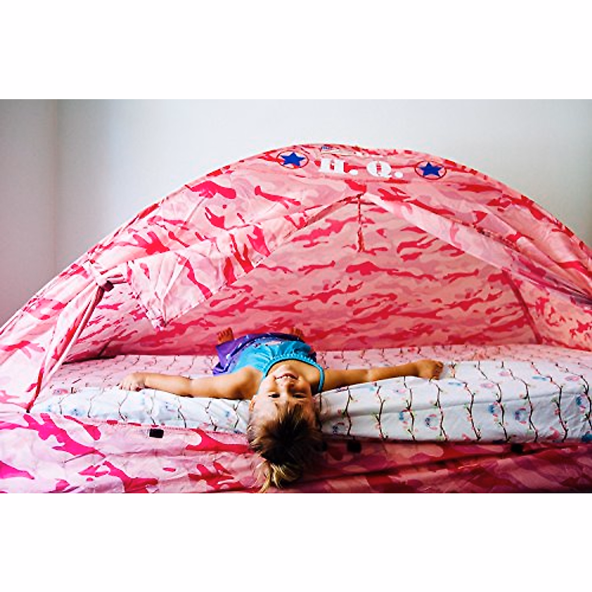 Pacific Play Tents 19781 Kids Pink Camo Bed Tent Playhouse - Twin Size