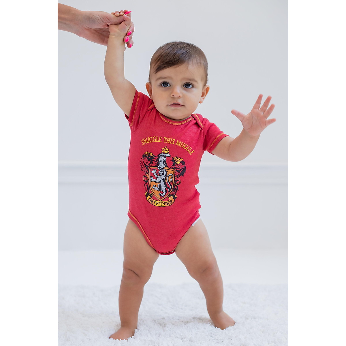 Harry Potter Gryffindor Hufflepuff Ravenclaw Slytherin Infant Baby Boys 4 Pack Bodysuits 12 Months
