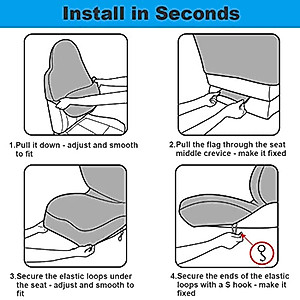 COOLBEBE Leopard Car Seat Covers - Cheetah Pattern Integrated Auto Seat Cover Car Protector Interior Accessories, Airbag Compatible, Universal Fits for Cars, SUV, Truck, Full Set