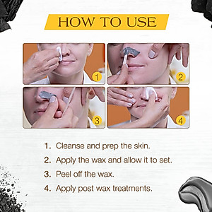 GiGi Charcoal Detox Facial Wax, Unclogs Pores, Stripless, for Delicate Skin, Brows, Upper Lip, 13 oz, 1-pack