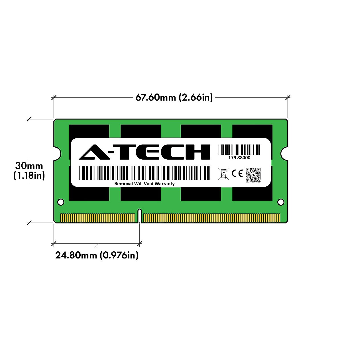 A-Tech 4GB RAM Replacement for CT2KIT51264BF160B | DDR3/DDR3L 1600MHz PC3L-12800 (PC3-12800) CL11 SODIMM 2Rx8 1.35V Non-ECC SO-DIMM 204-Pin Laptop, Notebook Memory Module