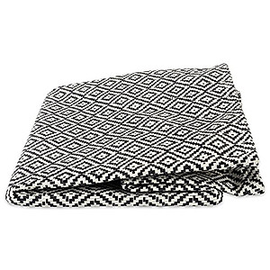 DII Woven Paper Storage Bin, Geo Diamond, Black, Small Rectangle