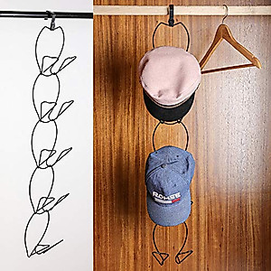 Artliving 5 Pack Door & Wall Mounted Hat Rack Cap Rack Baseball Cap Towel Rack Holder Organizer for Baseball, Caps,Scarfs,Handbag,Towels Closet (Door Hooks and Sticky Hooks Includes)