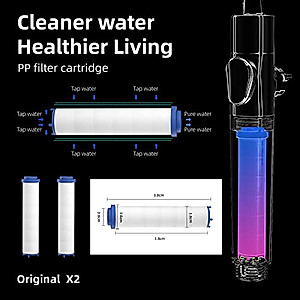 Essbhach Shower Head with Handheld, High Pressure Hand Held Turbo Shower Head Rainfall, Hydro Jet Shower Head Kit with 3 Filters, Turbocharged Shower Head,Easy to Install,Blue