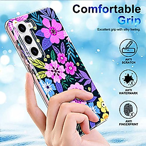 CHIYURI for Samsung Galaxy S23 Plus Case,Military Grade Sturdy Shockproof Cover with Fashion Designs for Women Girls,Slim Fit Protective Phone Case for Galaxy S23 Plus 6.6" Blooming Flower Garden