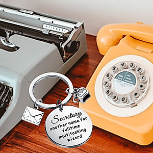 KUIYAI Secretary Keychain Secretary Staff Gift Office Worker Gift Receptionist Gift Secretary Retirement Gift (KEY-Secretary S)