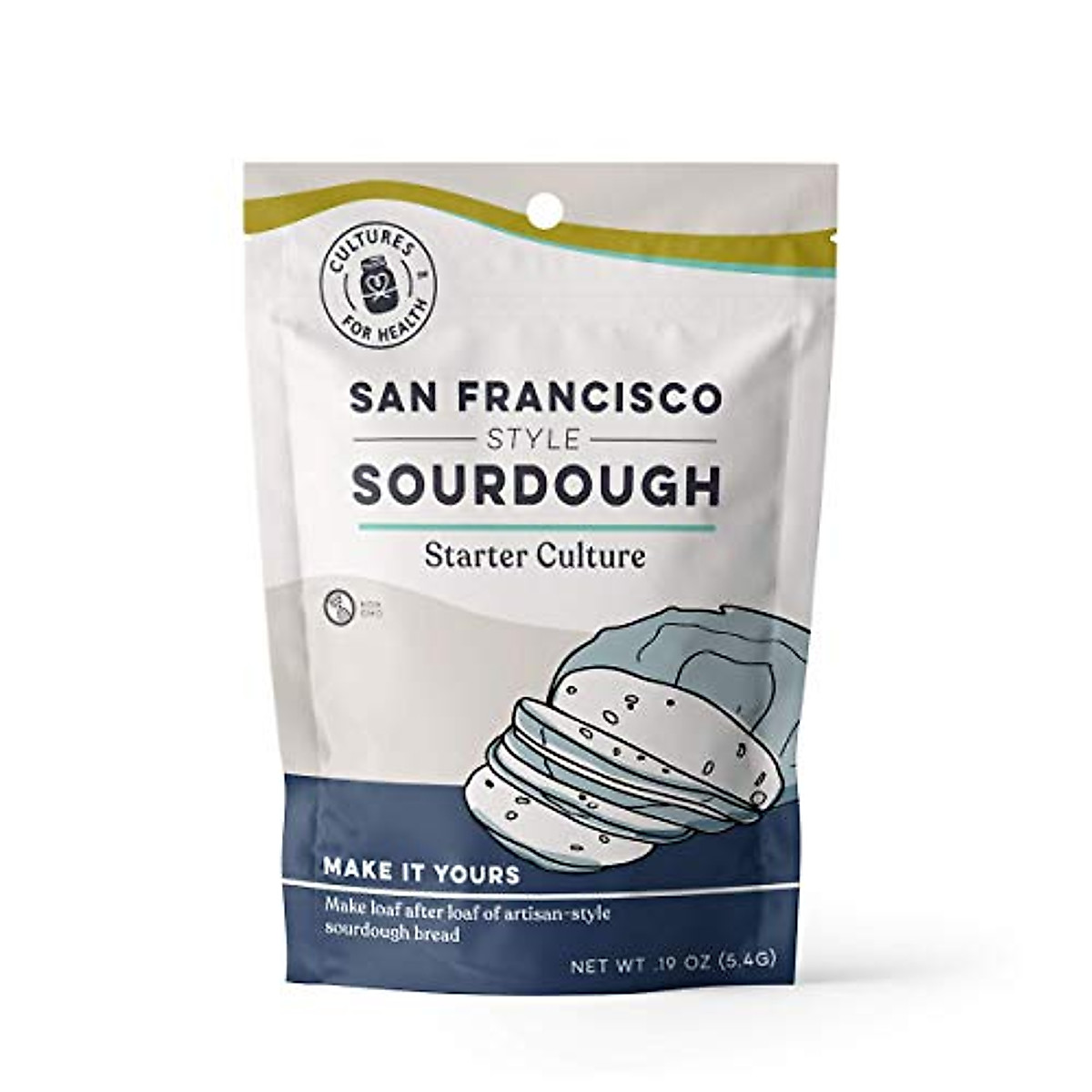 Cultures for Health San Francisco Sourdough Starter | Heirloom Style Dehydrated Culture for Baking Sourdough Bread | Perfect for Pancakes, Biscuits, Pretzels, & More | Non-GMO Prebiotic Artisan Bread