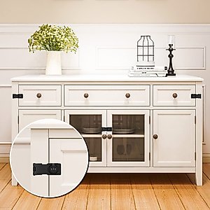 Mugvolax Anti-Theft Household Cabinet Password Hasp Locks, Combination Door Lock, Combination Latches, Keyless Door Lock, Hasp Locks with 3 Digit Password for Combination and Cabinet