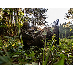 Primos Hunting DoubleBull 2-Panel Stakeout Blind with 3 Shoot Through Ports in Mossy Oak Greenleaf Camo