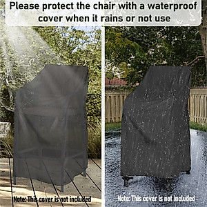 VredHom Outdoor Metal Bar Stools Patio Bar Stools Set of 2, Counter Height Chairs Steel Bar Chairs Lightweight Patio Furniture with Textilene, Armrest and Footrest,Brown