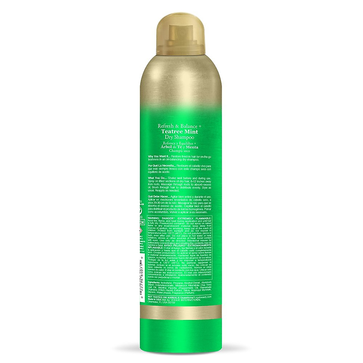 OGX Refresh Balance + Dry Shampoo 64071, Tea Tree Mint, 5 Ounce, 235ml