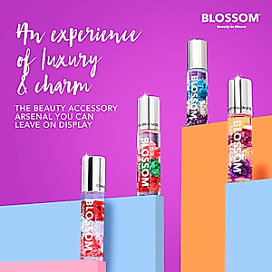 Blossom Scented Roll on Lip Gloss, Infused with Real Flowers, Made in USA, 0.40 fl oz, 2 pack, Raspberry/Watermelon