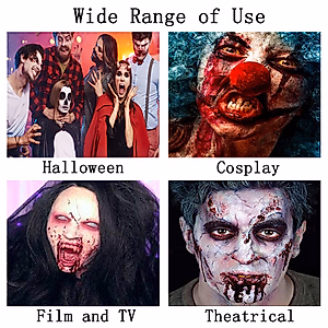 Go Ho Nose and Scar Wax(1.4 oz),Fake Molding Wound Skin Wax,Body Paint Fake Nose Stage Zombie Cosplay Costume SFX Makeup with Spatula,Makeup Special Effects For Halloween Festival & Party