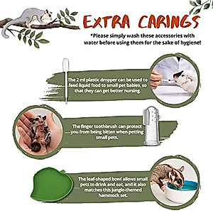 5 Pcs Sugar Glider Supplies Cage Accessories Hammock Set Hanging Cage Bed Hideout for Small Animal Pets Hamster Rat Guinea Pig Squirrel Gerbils