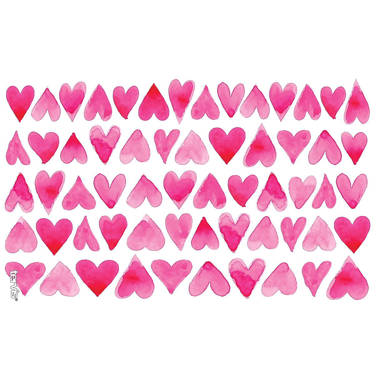 Tervis Pink Hearts All Over Tumbler with Wrap and Fuchsia Lid 16oz, Clear