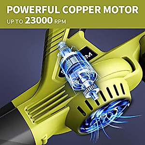 SEYVUM Leaf Blower - 320CFM 150MPH 20V Leaf Blower Cordless with 2 X 2.0 Battery & Charger, Electric Leaf Blower for Lawn Care, Battery Powered Leaf Blower Lightweight for Snow Blowing & Yard Cleaning