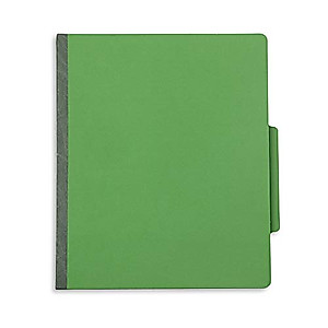 10 Green Classification Folders, 2 Divider, 2 Inch Tyvek expansions, Durable 2 Prongs Designed to Organize Standard Medical Files, Law Client Files, Office Reports, Letter Size, Green, 10 Pack
