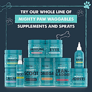 Mighty Paw Waggables Mighty Scoot (Made in USA) | Dog Digestive Support Anal Gland Chews. Dog Anal Gland Scoot for Dogs. Beet Pulp & Pumpkin Dog Fiber Supplements. Pet Bowel Gut Health (120 Count)