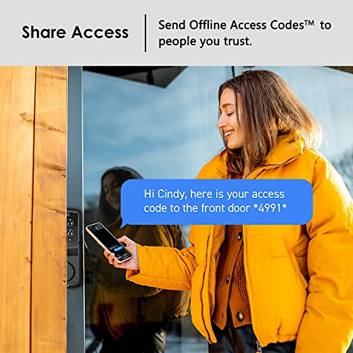 Lockly Secure Pro, Wi-Fi Smart Lock, PIN Genie® Keypad, 3D Biometric Fingerprint Sensor, Auto Lock Deadbolt (Matte Black, a Special Edition for Special Door Frame and Thick Fingers)