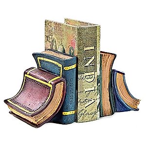 Bellaa 23354 Decorative Bookends Book Book Stopper Bookshelves Bookrack End Library Shelves Non Skid Bookshelf 6 inch