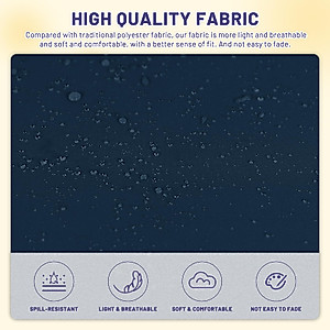 Sutteles Double Piping Bench Cushion,Resistant Bench Cushions for Outdoor Furniture,with Non-Slip Ties and Removable Cover,for Patio/Piano Bench Cushion (45x18x3, Nav Blue)