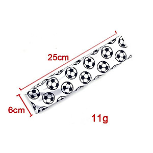 Soccer Headband Wrap Turban Women and Girls Sport Headscarf Soccer Bandana BW04 (C)