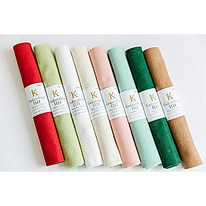 Kimberbell Embroidery Felt Sheets, 3PC Bundle - Cherry Red, Pistachio & Antique White, Ea. Sheet 12 in x18 in, Thickness 1.4 mm, Kimberbellishments, Premium Polyester, Iron-Friendly & Machine Washable