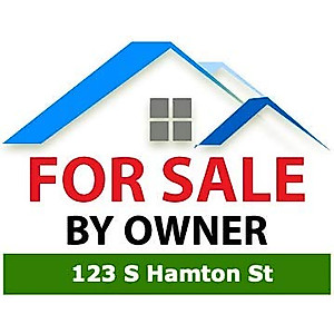 CUSTOM For Sale By Owner 18x24" Yard Sign (Outdoor, Weatherproof Corrugated Plastic) Metal Stake Included, by Moonlight4225