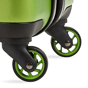 SwissGear 7366 Hardside Expandable Luggage with Spinner Wheels, Green, Checked-Large 27-Inch