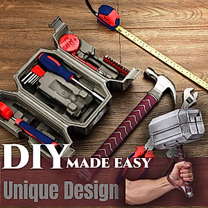 Thor Hammer Tool Box Household Tool Kit Thor's Mjolnir Hammer Tool Kit Set Home Repair Tool Set Men Gift Holiday Gift