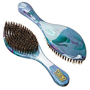 Torino Pro Curve Wave brush #201- Medium Hard Reinforced Curved 360 wave brush - Shower Brush for wash & styles for 360 waves - Great for Wolfing and getting down to your scalp