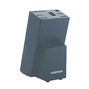 Farberware Fine Edge High-Carbon Stainless Steel Knife Block Set, 12-Piece, Black