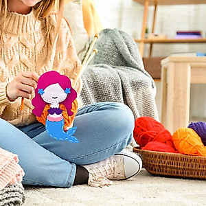 Felt Sewing Kit,8 Pcs Ocean Animals Sewing Kit Mermaid DIY Art Craft Felt Set Beginners Sewing Set for Boys and Girls Educational Gift