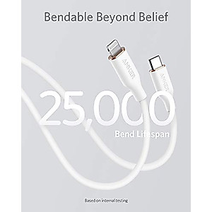 Anker USB-C to Lightning Cable, 641 Silicone Cable (Cloud White, 6ft) USB C Charger 40W, 521 Charger (Nano Pro) iPhone 13 13 Pro 12 Pro Max 12 11 X XS XR 8 Plus, AirPods Pro and More