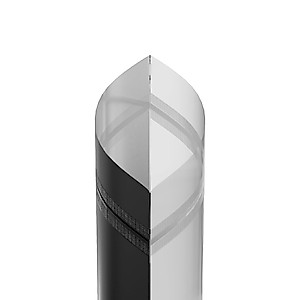 100pcs Frosted Clear Window Stand Up Colored Metallic Foil Resealable Zipper Seal Bags (Black, Standup | 2oz)