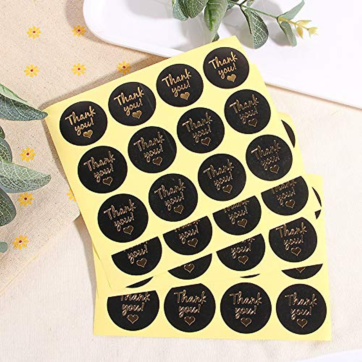SAILING-GO 100 pcs./Pack Translucent Plastic Bags for Cookie,Cake,Chocolate,Candy,Snack Wrapping Good for Bakery Party with Thank You Stickers